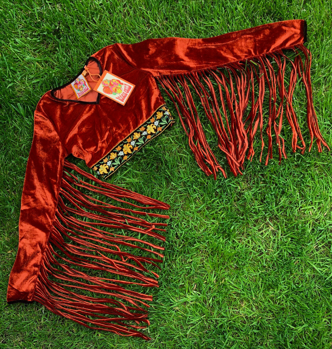 The Orchid Fringe Rust Crop Top in Ozzy – Boogie Child