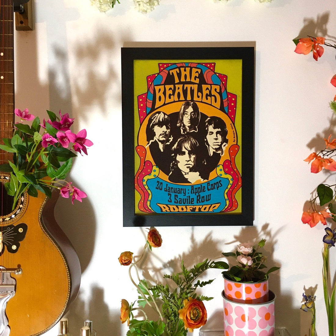 The Beatles Print, Apple Rooftop '69 - Size A3 / 11.7" × 16.5" – Boogie ...